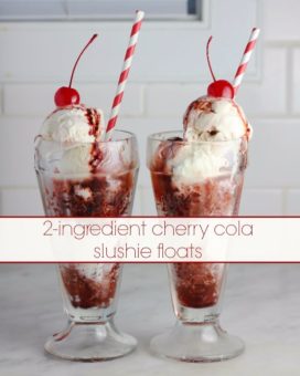 2-ingredient cherry cola slushie floats! | Sheri Silver - living a well ...