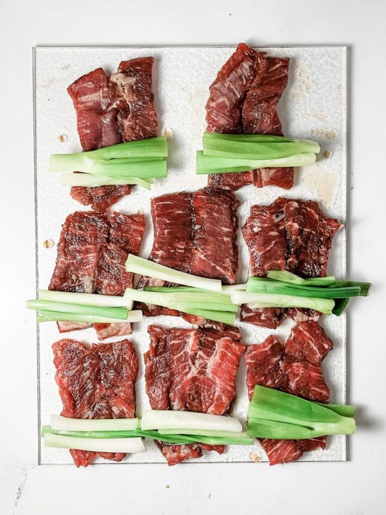 make this easy beef scallion negimaki recipe tonight! | sheri silver