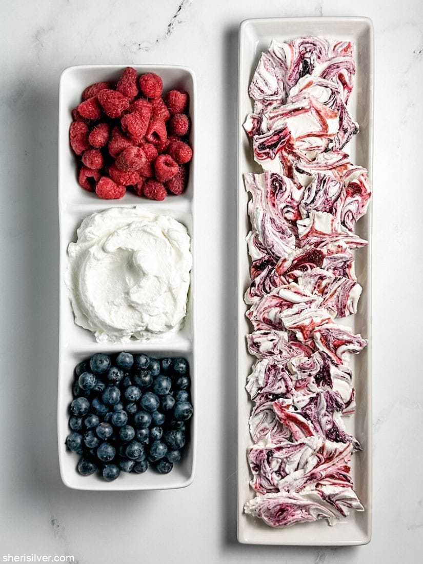 make this easy mixed berry meringue bark recipe for memorial day ...