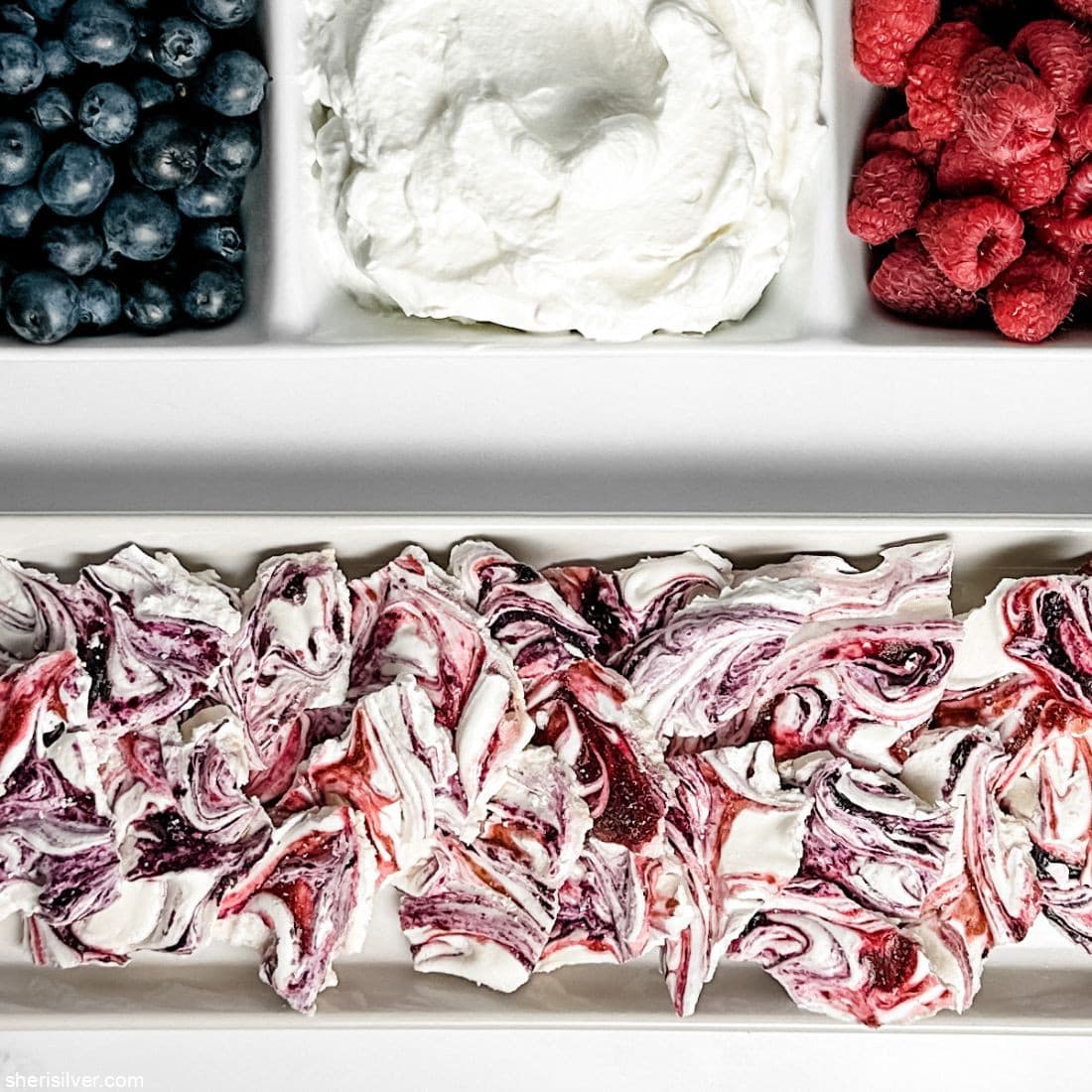 make this easy mixed berry meringue bark recipe for memorial day ...